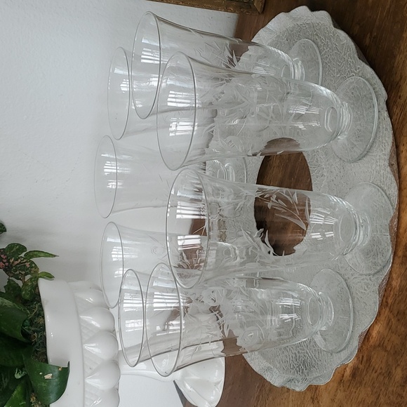 Vintage | Dining | Vintage Cut Glass Iced Tea Glasses 8 | Poshmark